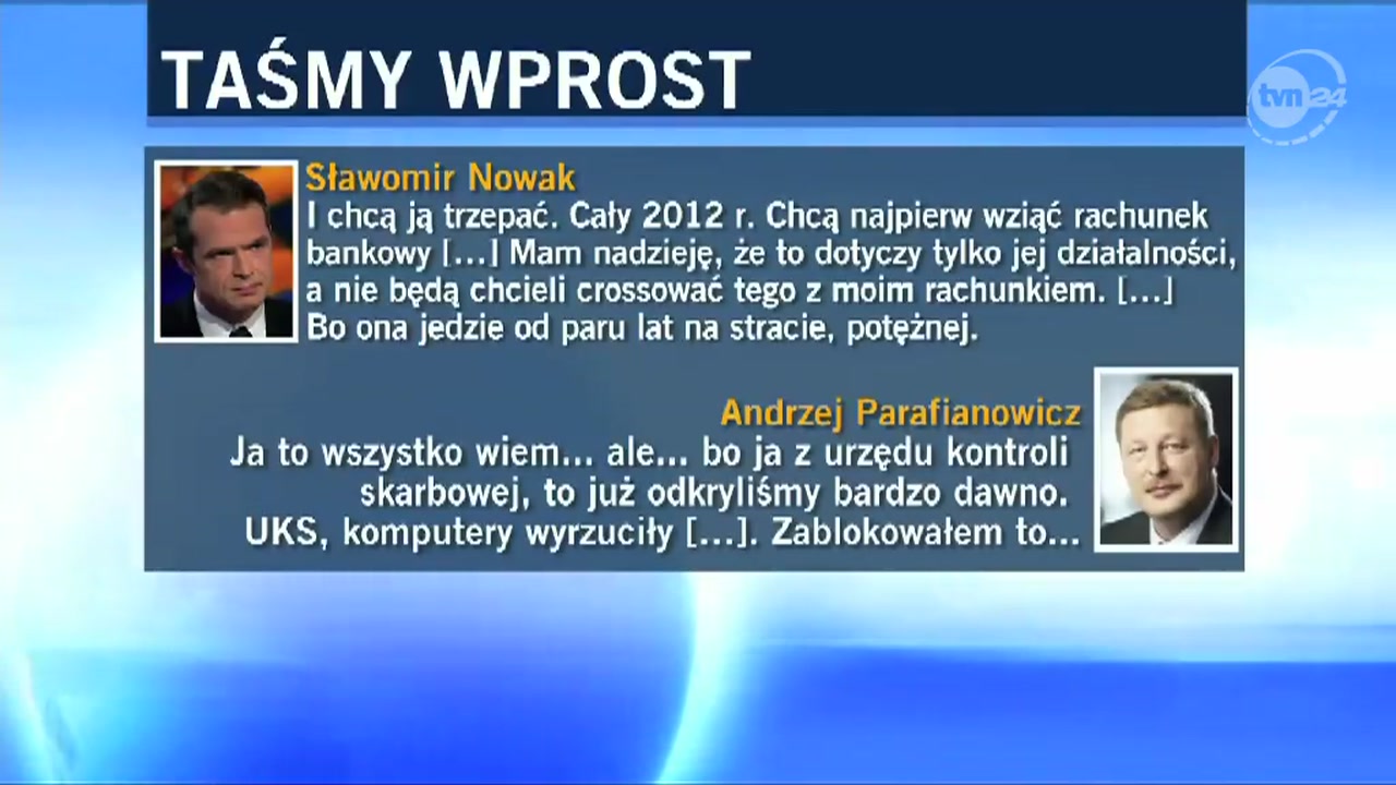 Stenogram z rozmowy Nowaka z Parafianowiczem
