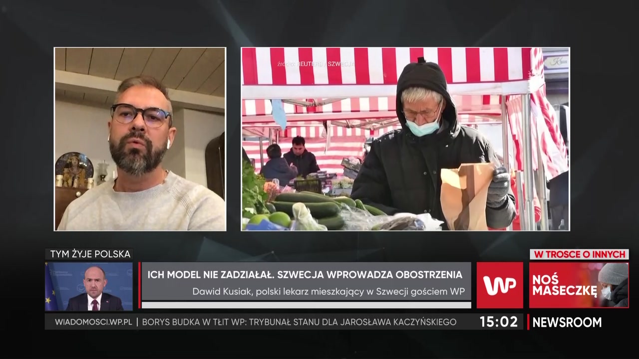 Dawid Kusiak, lekarz mieszkający w Szwecji, opowiada o drugiej falii ...